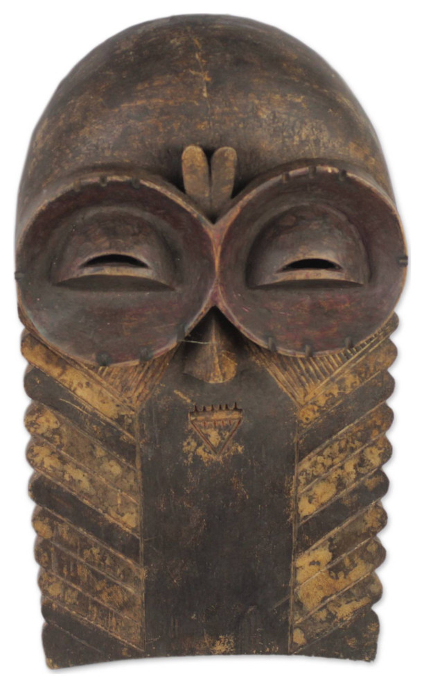 Lobi Tradition African Wood Mask - Tropical - Wall Sculptures - by ...