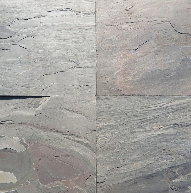 Multi Pink Slate Tiles, Natural Cleft Face, Gauged Back Finish ...