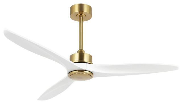 52" Solid Wood 3-Blade Propeller Ceiling Fan With Remote - Transitional ...