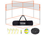 VEVOR 4-Way Volleyball Net Adjustable Volleyball Game Set with Ball ...