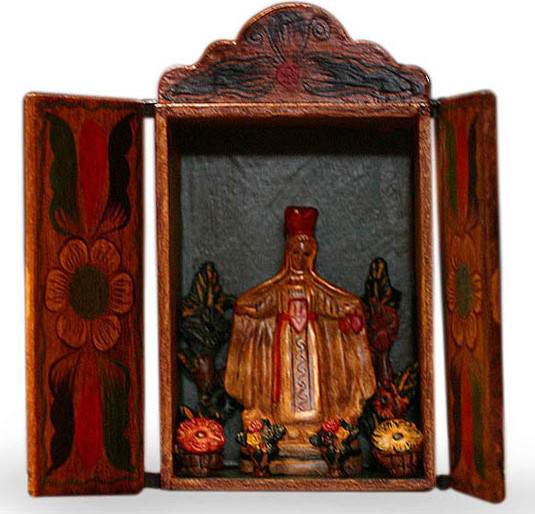 Our Lady of Mount Carmel Retablo - Traditional - Decorative Objects And ...