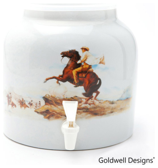 Goldwell Designs Wild West Design Water Dispenser Crock - Traditional ...