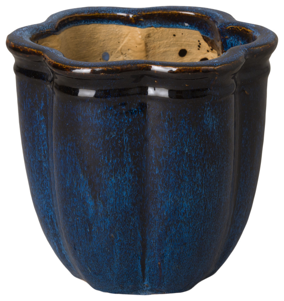 10" Scalloped Planter - Contemporary - Outdoor Pots And Planters - by ...