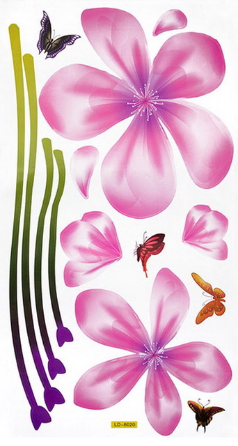 Garish Pink - Wall Decals Stickers Appliques Home Decor - Contemporary ...