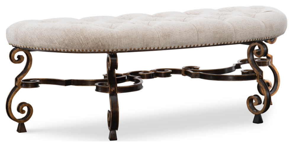 Aria Bench - Mediterranean - Upholstered Benches - by Maitland-Smith | Houzz
