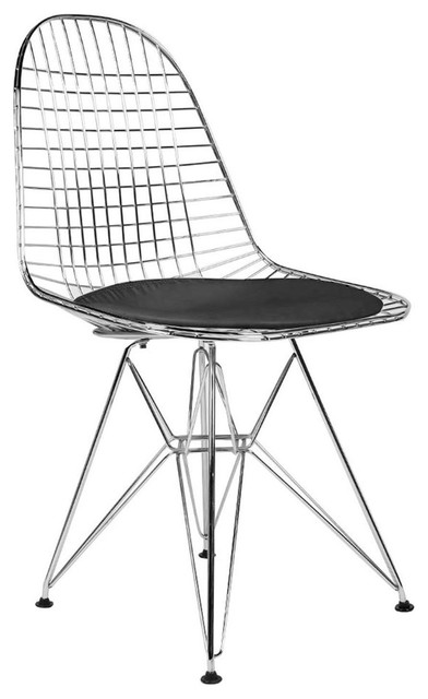 Black Modern Wire Chairs, Set of 4 - Midcentury - Dining Chairs - by ...