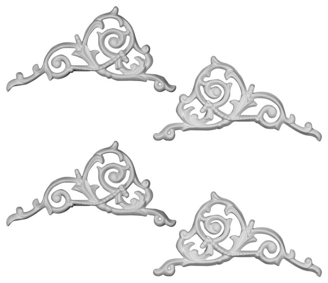 1 1/4"Wx6 3/4"Hx1/2"P Shell Onlay, 4-Pack - Onlays And Appliques - by ...