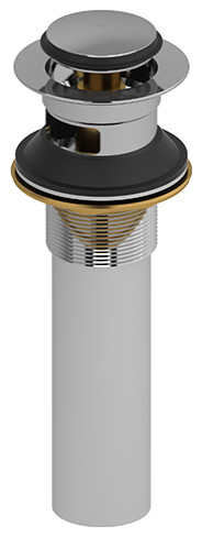 Lavatory Push Drain With Overflow, Chrome - Bathroom Sink And Faucet ...