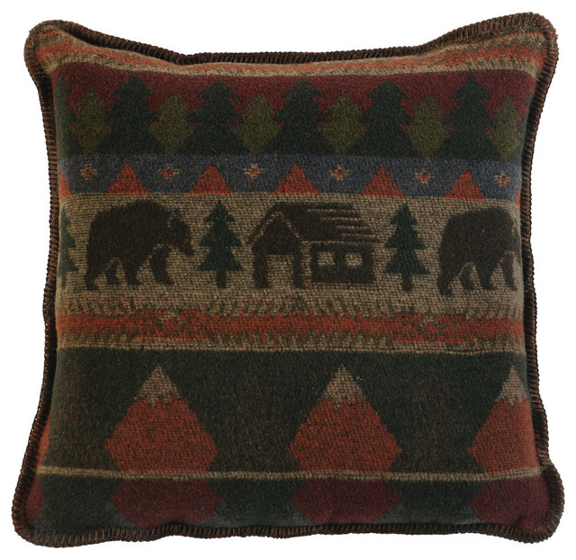 Cabin Bear Pillow - Rustic - Decorative Pillows - by Wooded River Inc ...