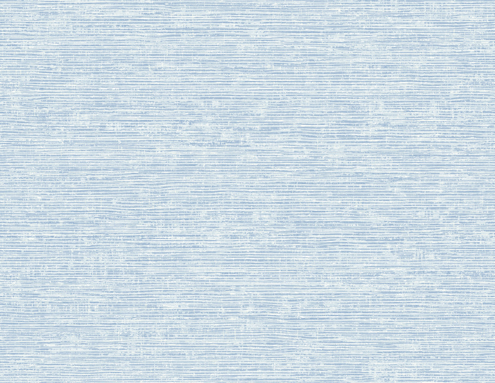 Tiverton Sky Blue Faux Grasscloth Wallpaper, Bolt - Contemporary ...