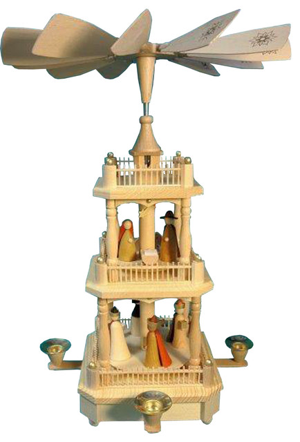 Richard Glaesser Pyramid- 3 tiers- Nativity Scene- Wise men and ...