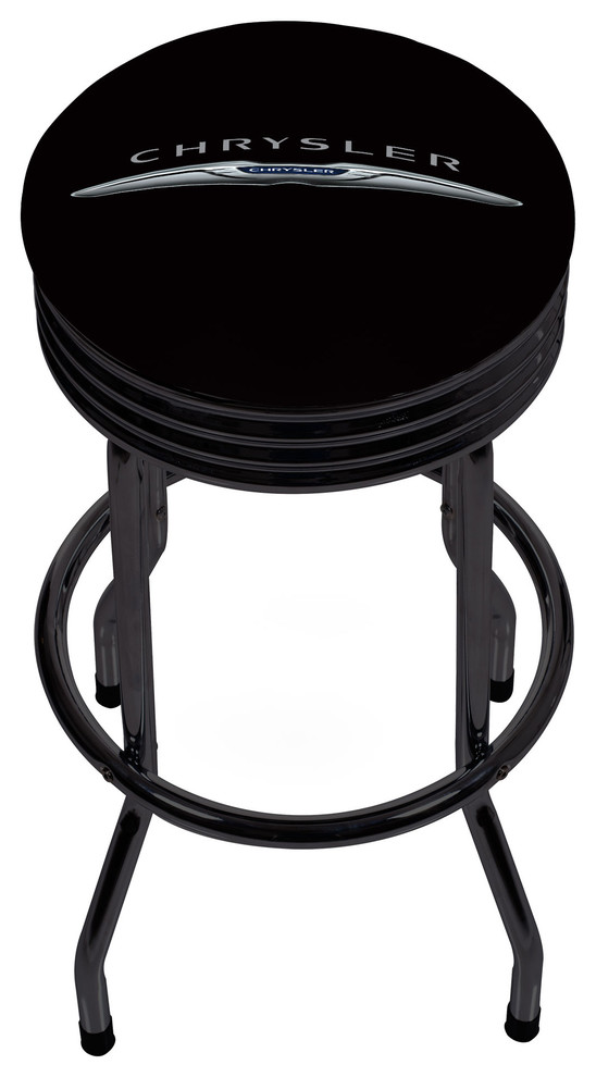 Chrysler Single Ring Ribbed Stool, Black - Traditional - Bar Stools And ...
