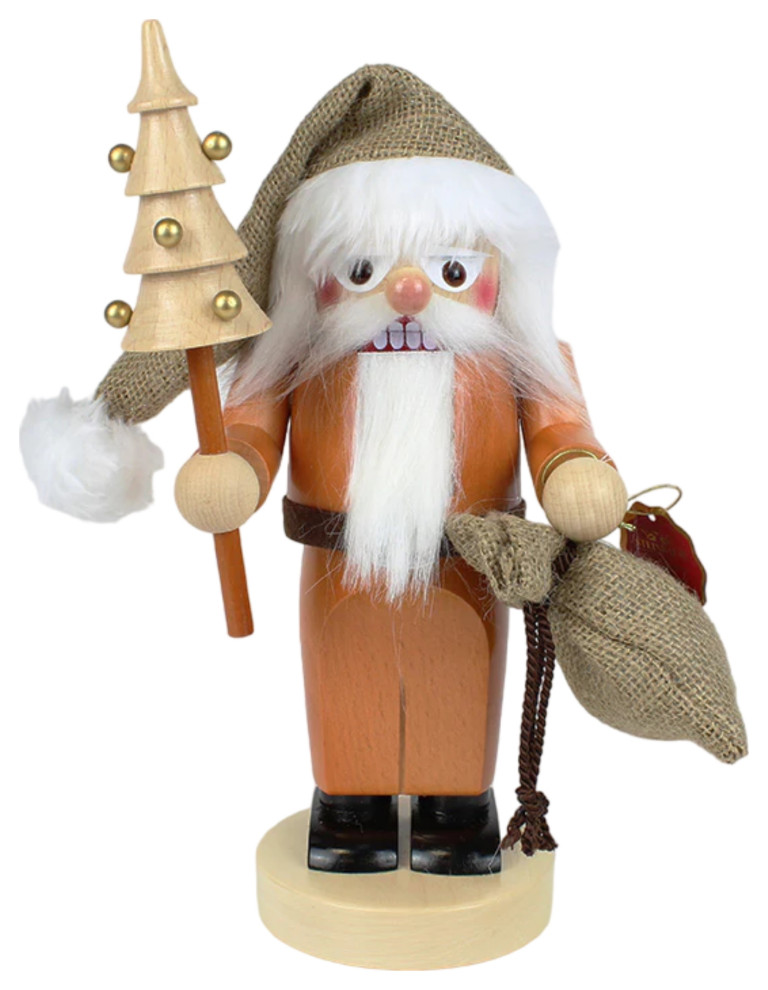 Steinbach Wooden German Chubby Nutcracker, Santa Claus Natural ...