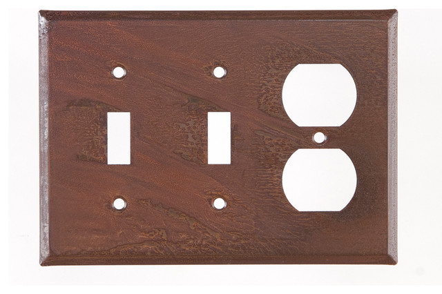 Double Switch and Outlet Cover Unpierced - Transitional - Switch Plates ...
