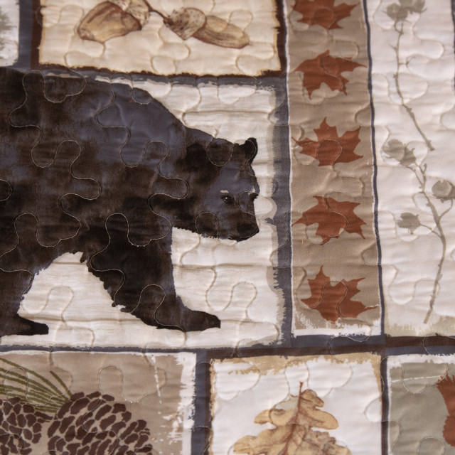 Vintage Lodge Rustic Cabin Quilt Set, Queen - Rustic - Quilts And Quilt ...