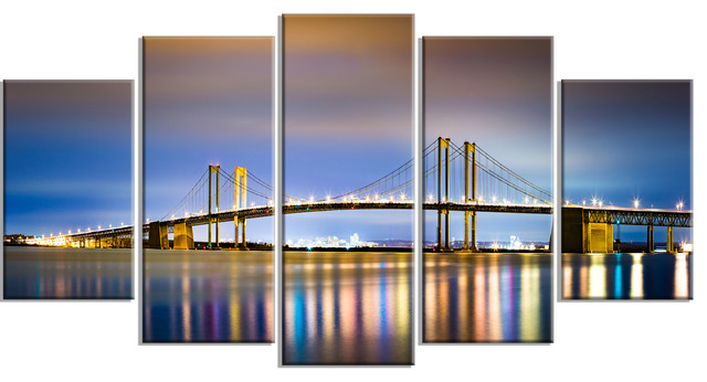 "Delaware Memorial Bridge Panorama" Metal Wall Art, 60"x32 ...