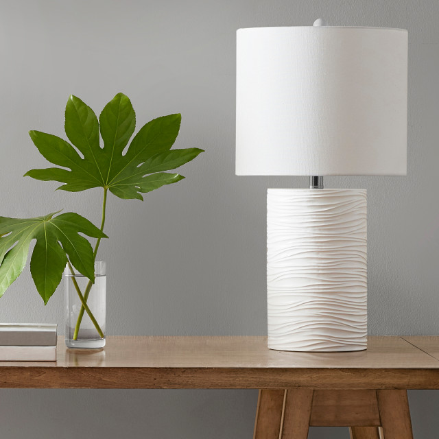 510 Design Crewe Dimmable Textured Table Lamp, Matte White ...