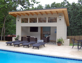 Gilbert Pool House - Contemporary - Shed - Other - by Bowerbird Design LLC