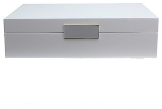 Addison Ross Large White Lacquer Box With Silver - Contemporary ...
