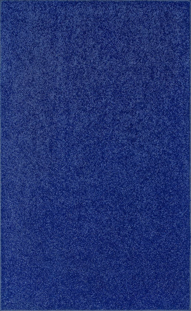 Color World Collection Way Solid Color Area Rugs, Neon Blue, 6' x 8 ...