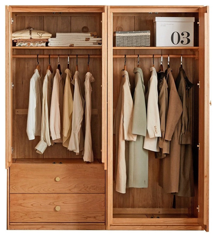Cherry Solid Wood Wardrobe, Cherry Wood Wardrobe Type Type B 70.9x21 ...