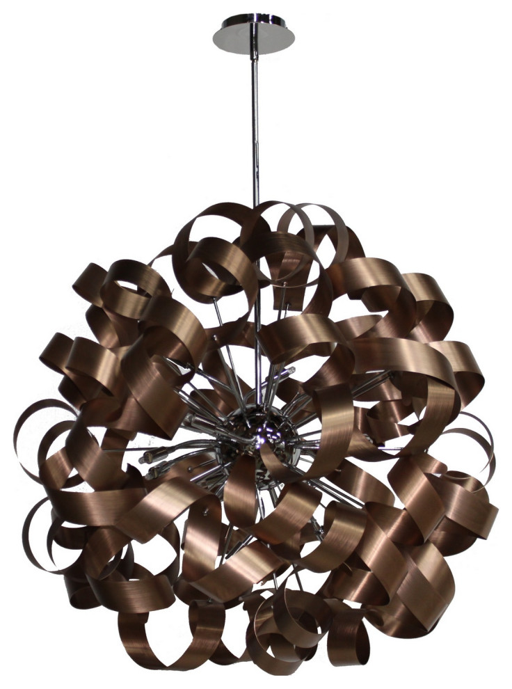 Bel Air Chandelier, Copper - Contemporary - Chandeliers - by Lampclick ...