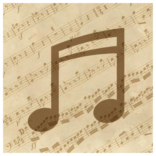 "Music - Notes" Digital Paper Print by BG.Studio, 20"x20", 42"x42 ...