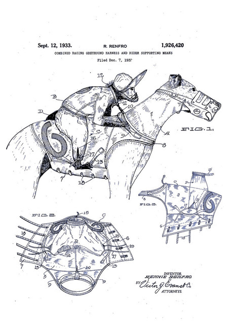 Greyhound Racing and Monkey Jockey, 1933 Print, 11" x 17 ...