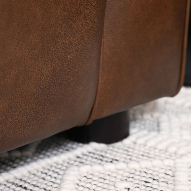 Jude Top Grain Leather Camel Brown Arm Chair - Transitional - Armchairs ...