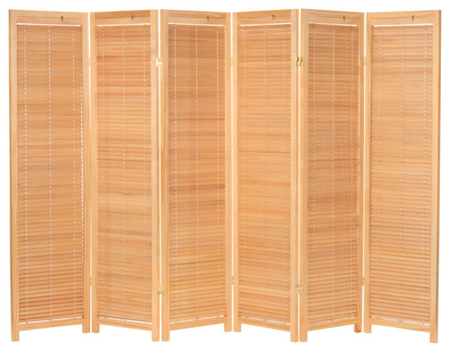 6' Tall Adjustable Shutter Room Divider - Transitional - Screens And ...