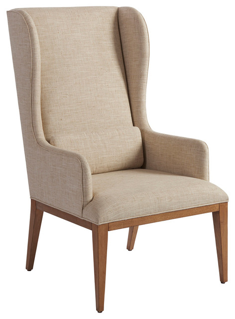 Seacliff Upholstered Host Wing Chair - Transitional - Dining Chairs ...