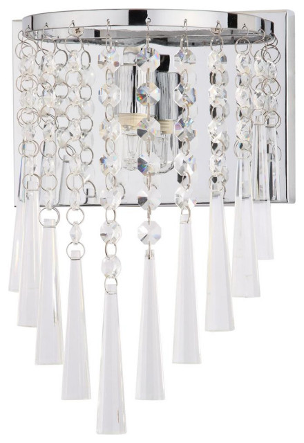 Tilly Chrome 10-Inch H Beaded Wall Sconce - Contemporary - Wall Sconces ...