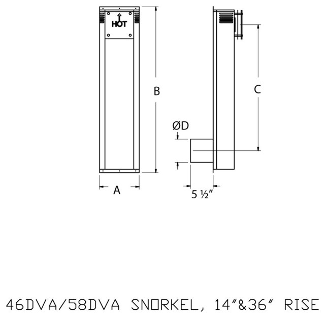 DuraVent 58DVA-SNK14 5" x 8" Inner Diameter - DirectVent Pro - Heating ...