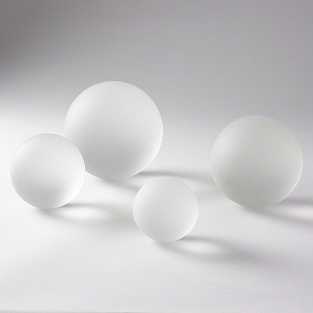 Solid Frosted Crystal Sphere Set 4 | Decorative Ball Opaque Glass ...