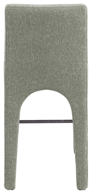 Gramercy Linen Textured Fabric Stool - Transitional - Bar Stools And ...