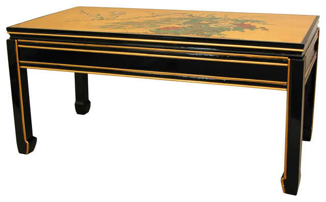Gold Leaf Coffee Table - Traditional - Coffee Tables - by Homesquare ...