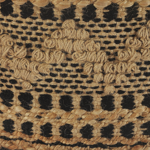Handcrafted Black Chevron Natural Jute Pouf - Beach Style - Floor Pillows And Poufs - by LR Home ...