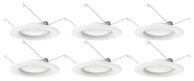 Satco Lighting 9.2W LED Downlight Retrofit 5-6" 90 CRI 3000K Pack of 6 ...