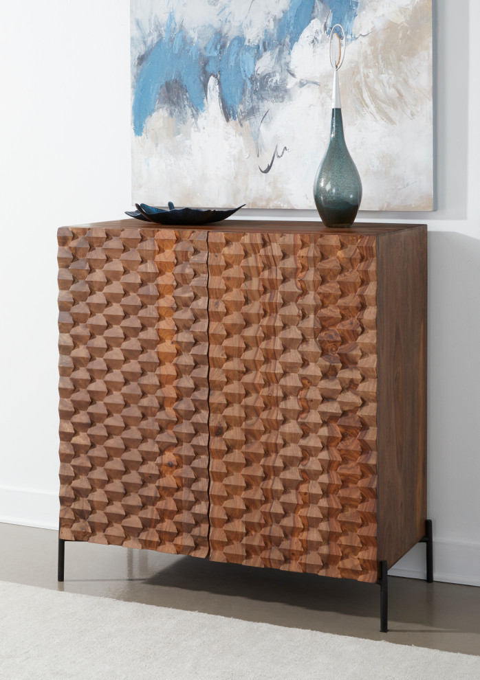 Atwood Exotic Solid Sheesham Wood 2 Door Bar Cabinet - Other - by Coast ...