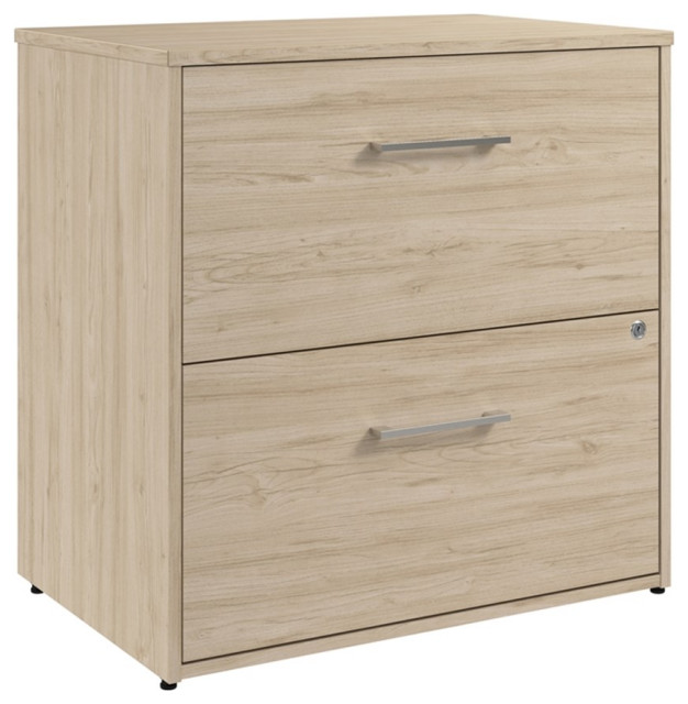 Pemberly Row 2 Drawer Lateral File Cabinet in Natural Elm - Engineered ...
