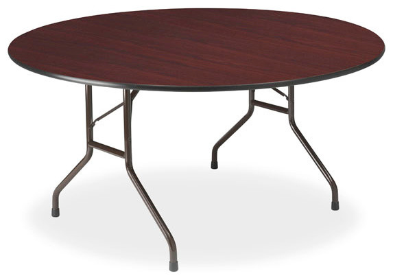 Round Wood Folding Table, 60" - Contemporary - Folding Tables - by ...