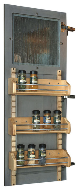 Medium Adjustable Door Mount Spice Rack Maple Rev-A-Shelf 4ASR-18 ...