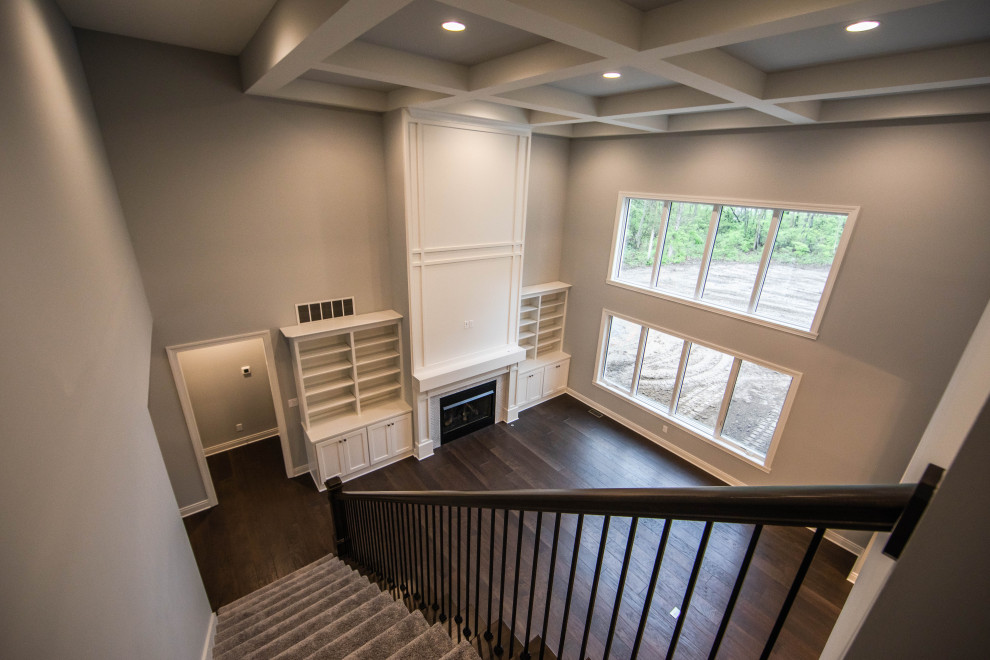 Two Story with Indoor Basketball Court - Traditional - Living Room ...