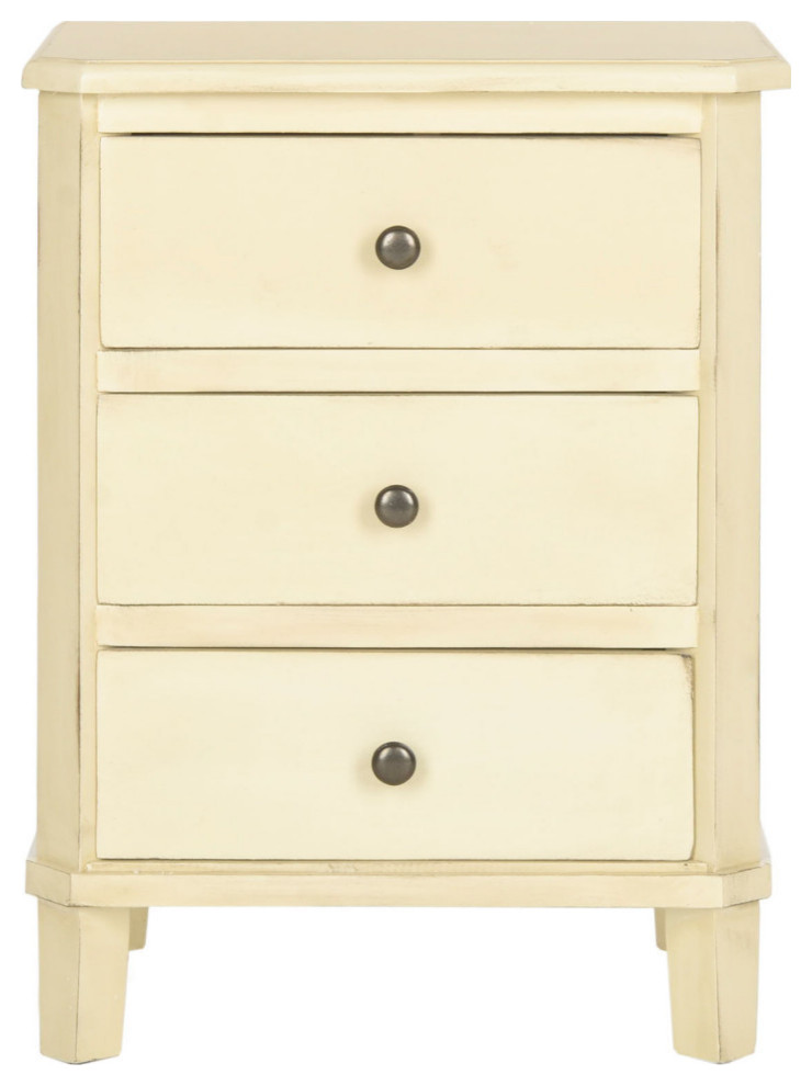 Washington End Table With Storage Drawers, Barley - Transitional - Side ...