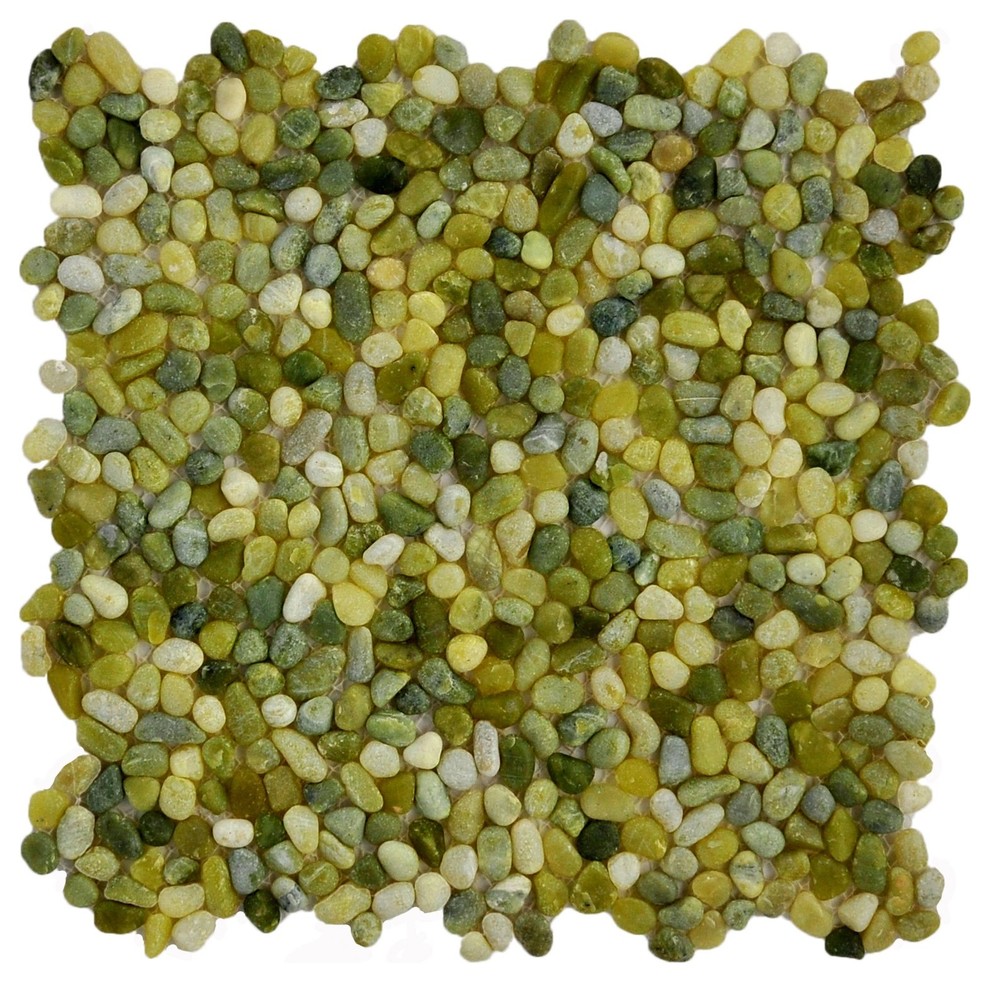 Mini Lemon-Lime Pebble Tile - Contemporary - Mosaic Tile - by Coverall ...