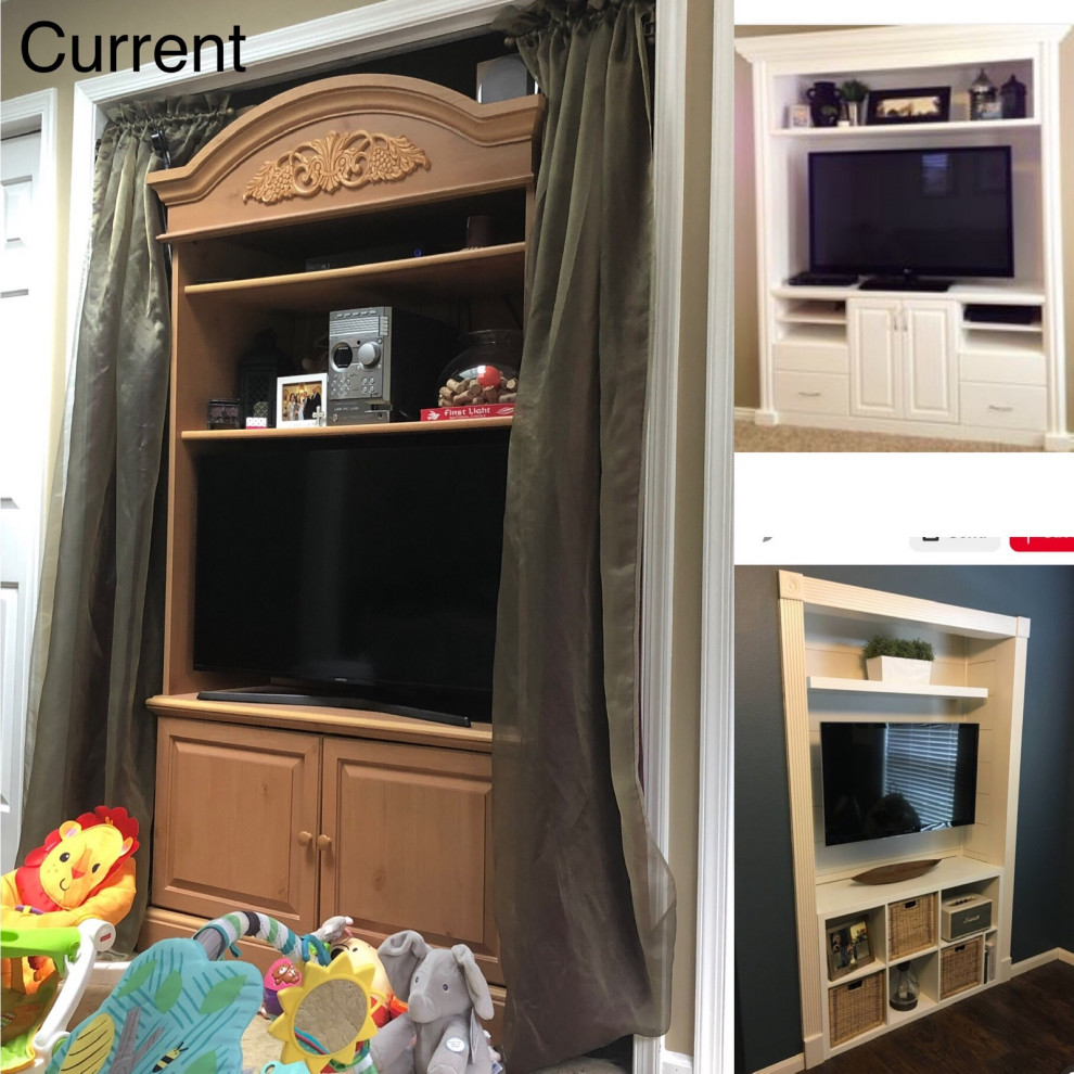 Closet Conversion to Built in TV Cabinet