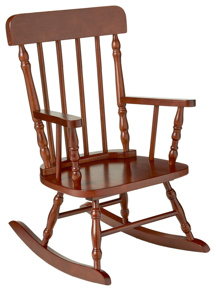 Gift Mark Deluxe Child's Spindle Rocking Chair, Cherry - Traditional ...