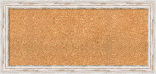 Framed Cork Board, XL, Alexandria Whitewash Wood - French Country ...