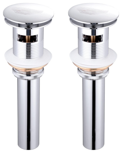 Aquaterior 2 Pack 1 5/8" Bathroom Sink Pop Up Drain Overflow Bathroom ...