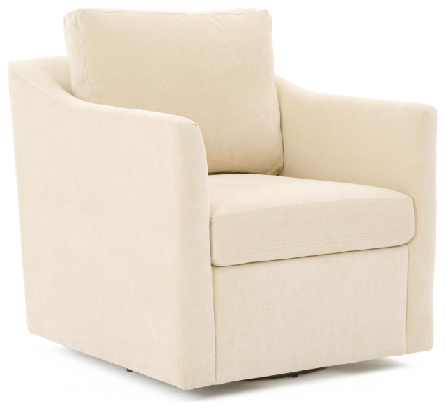 Aiden Beige Swivel Armchair - Beige - Transitional - Armchairs And ...